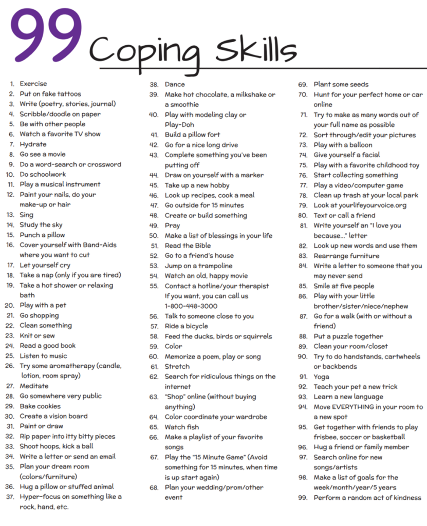 Coping Skills and Grounding Techniques | JBWS